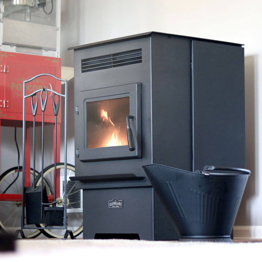Medium Pellet Stove - 60lb Hopper | cleveland-iron-works